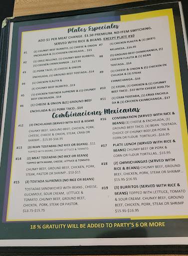 Menu at Little Cancún of Franklin restaurant, Franklin, S 27th St A