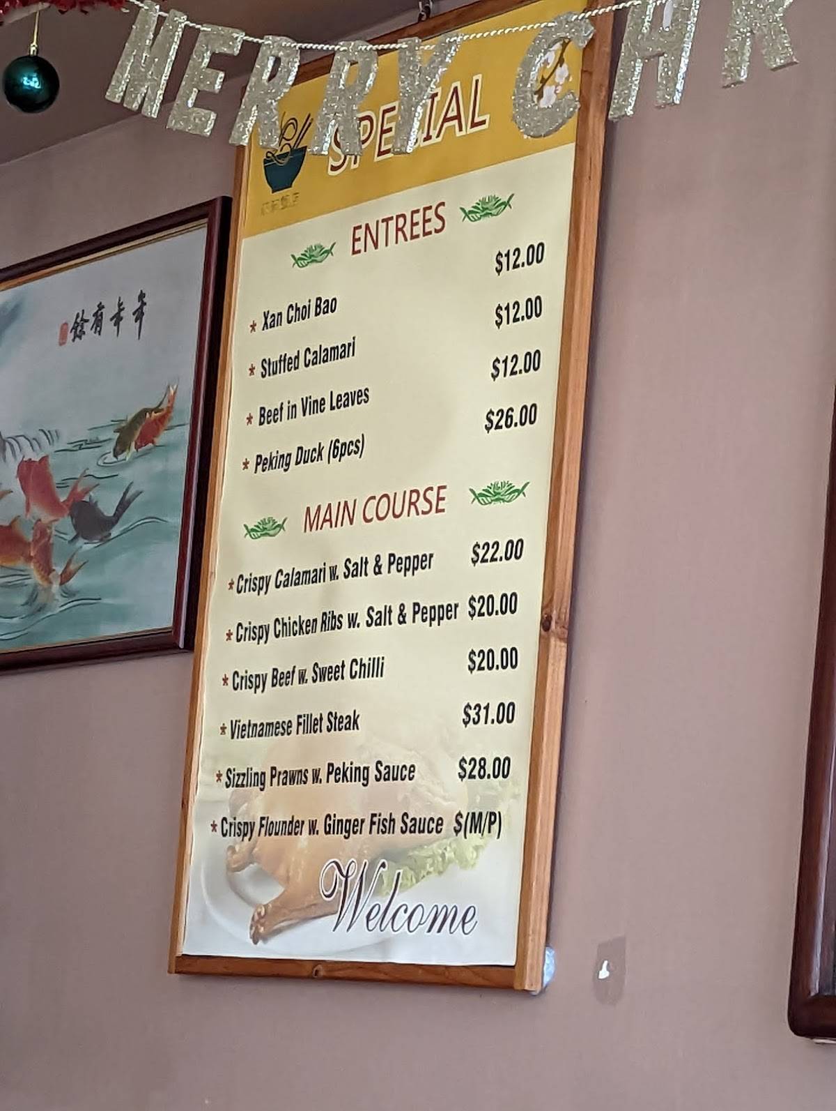 Menu at Loi Loi restaurant, Richmond