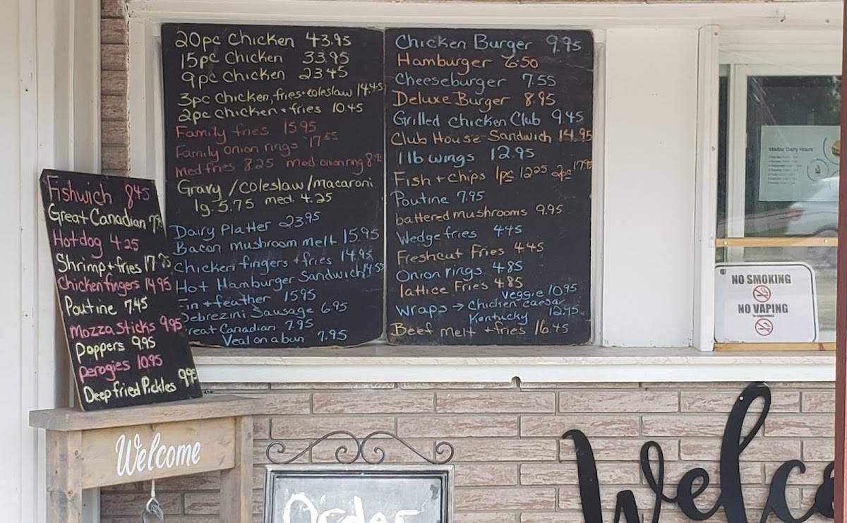 Menu at Madoc Dairy - Burnside's Casual Dining restaurant, Madoc