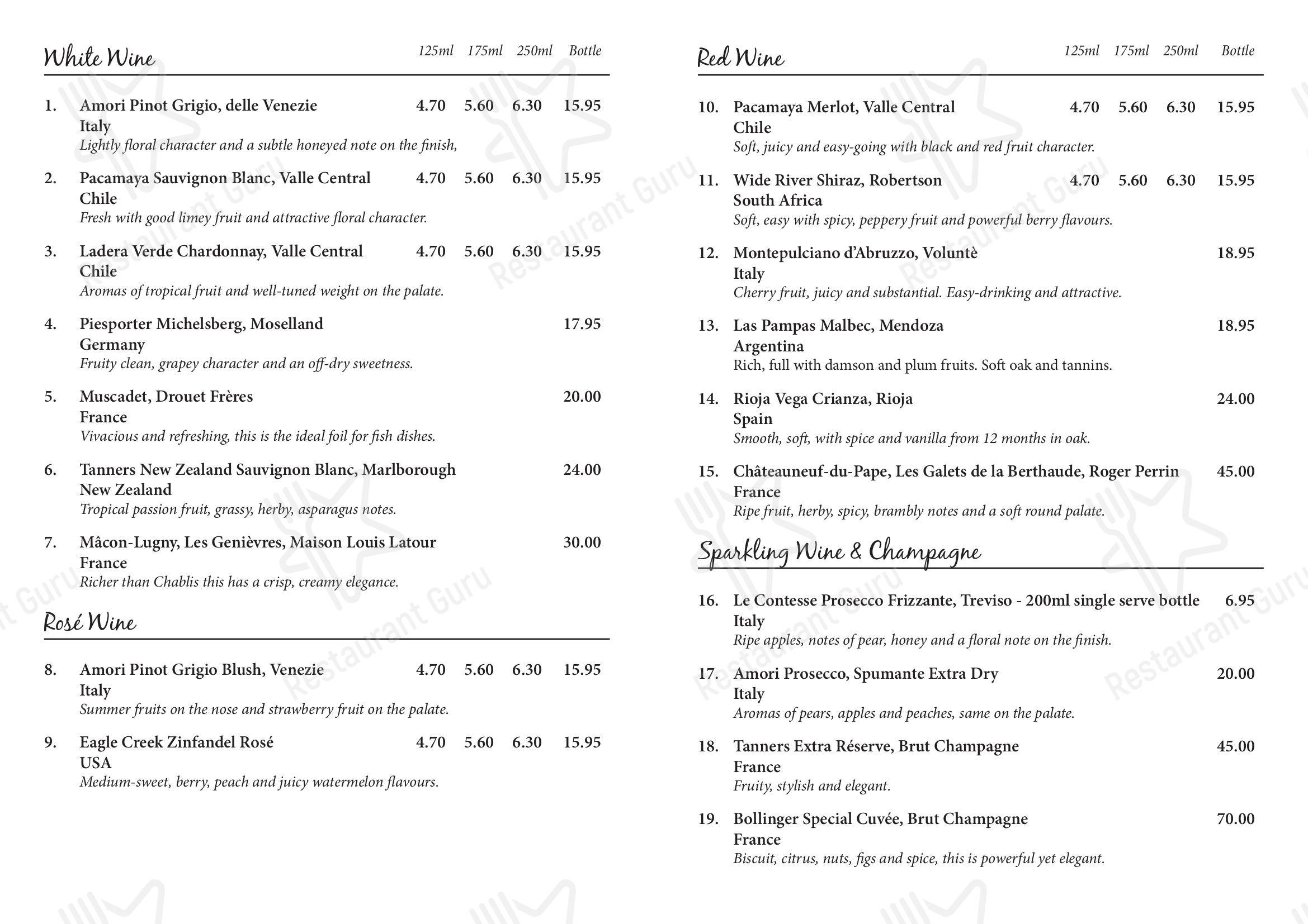 Menu at Mellington Hall Country House Hotel restaurant, Churchstoke