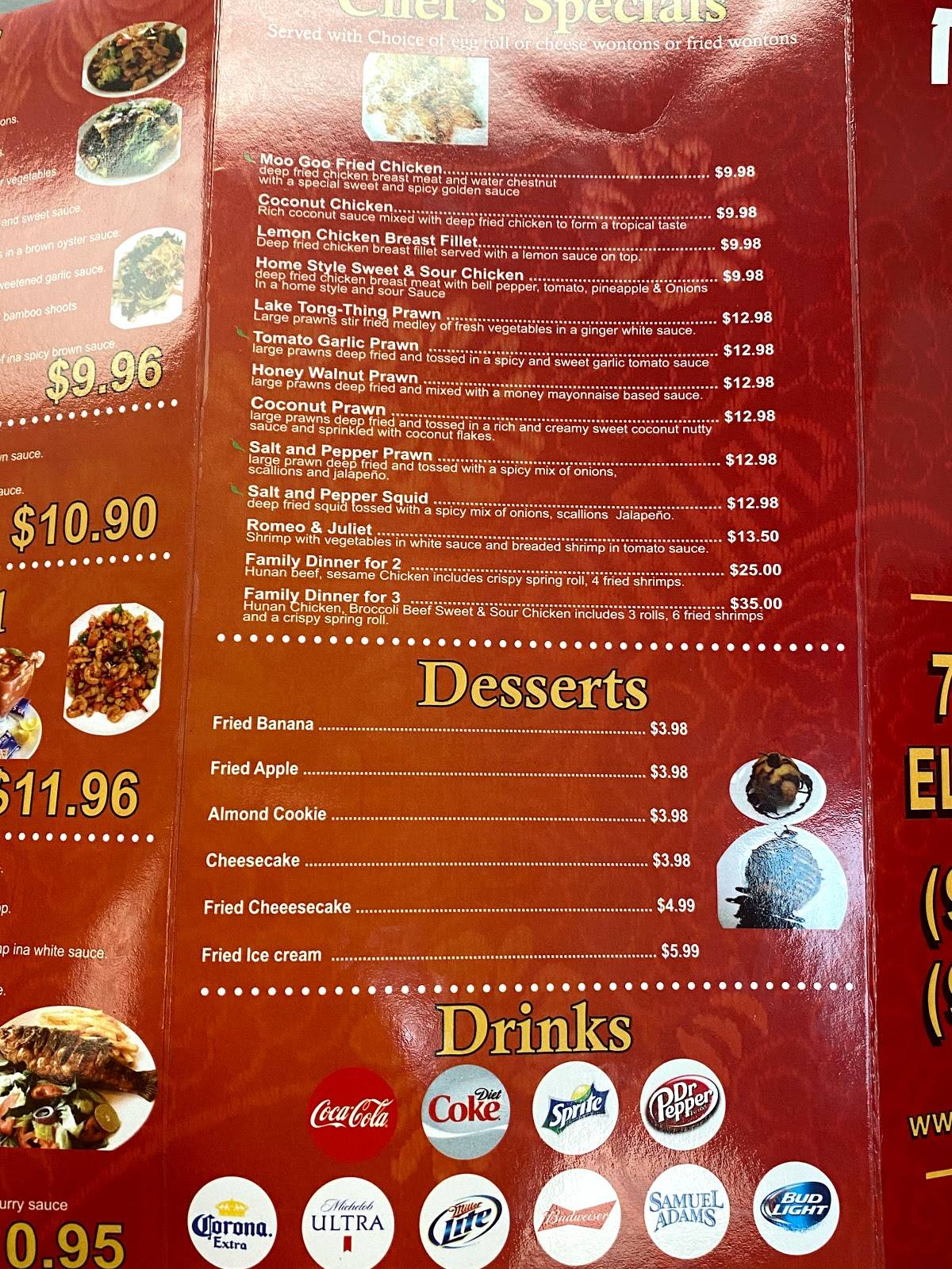 Menu at Moo Goo Chinese Restaurant, El Paso, N Mesa St