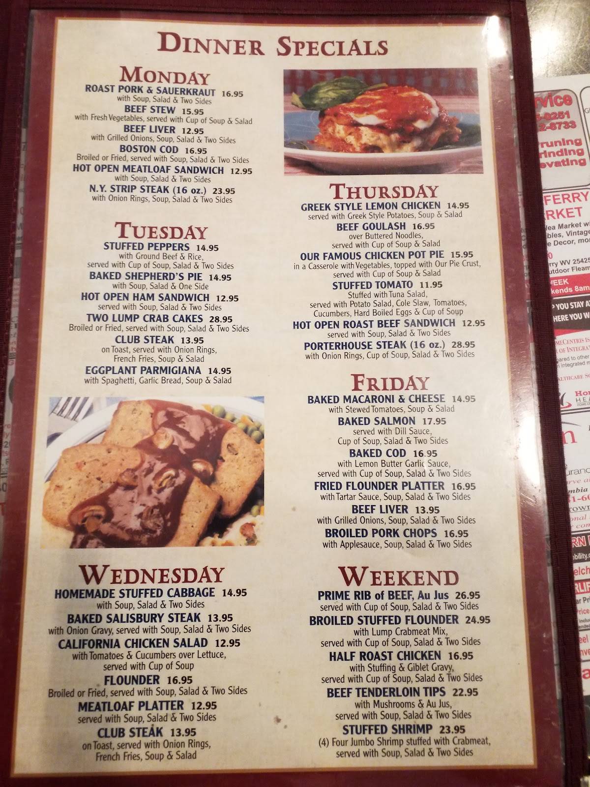 Menu at Mountain View Diner fast food, Frederick
