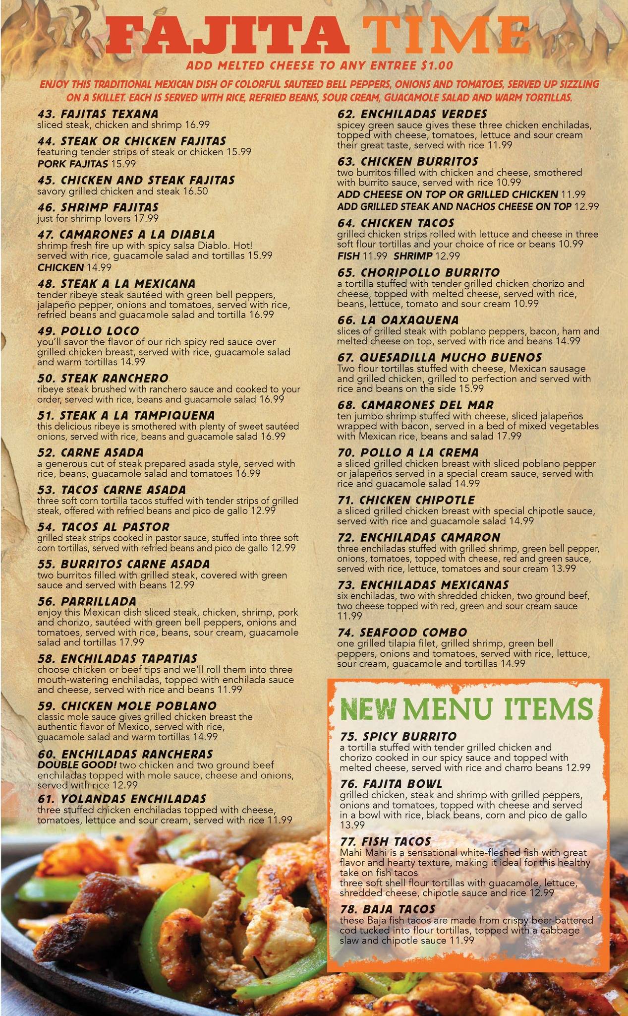 Menu at Mucho Buenos restaurant, Brunswick