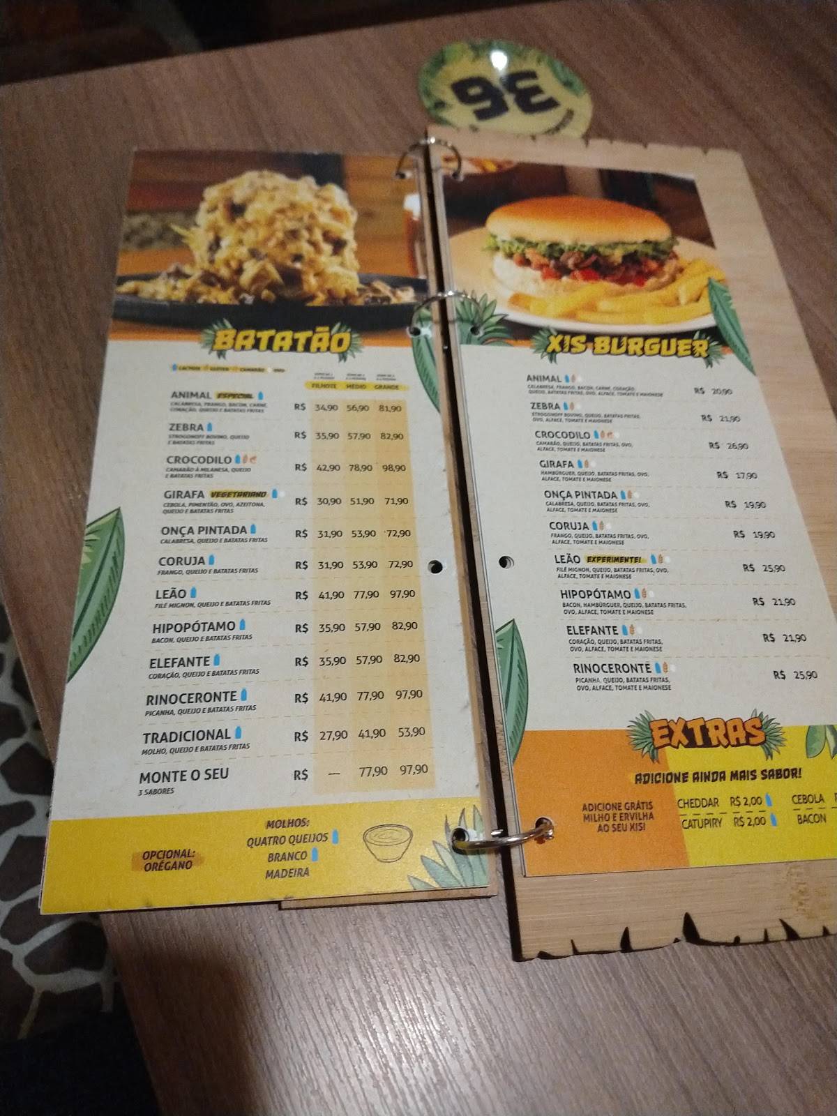 Menu em Mundo Animal Lanchonete Temática Palhoça - Comidas e Bebidas ...