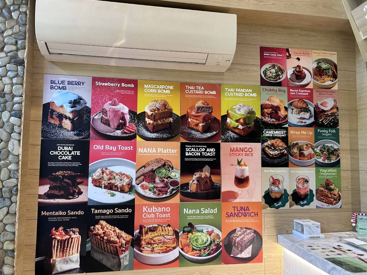 Menu at NANA Coffee Roasters Ari restaurant, Bangkok