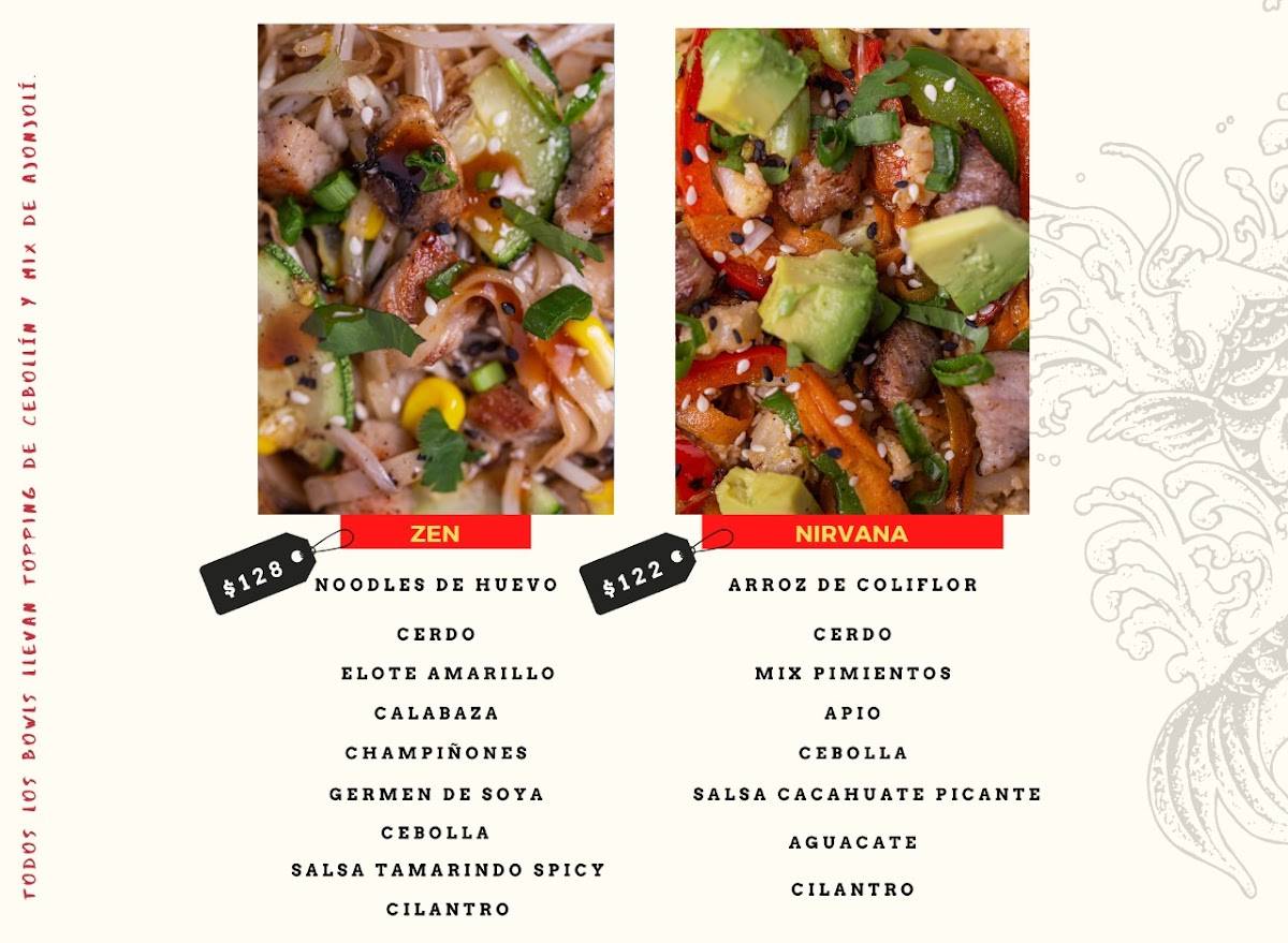 Carta del restaurante Nooda Obispado, Monterrey
