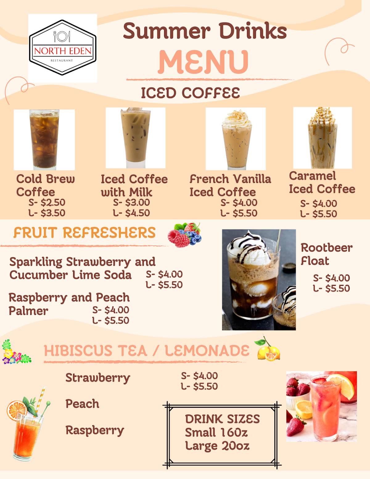 Menu at North Eden Restaurant, Midale