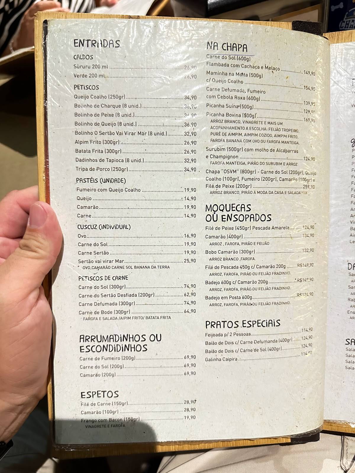 Carta del restaurante O Sertão Vai Virar Mar - Cozinha Nordestina, Mata ...
