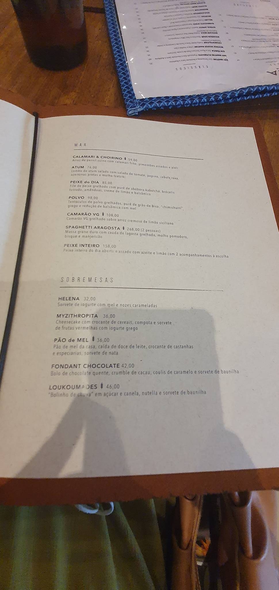 Menu em Oia Cozinha Mediterrânea restaurante, Rio de Janeiro