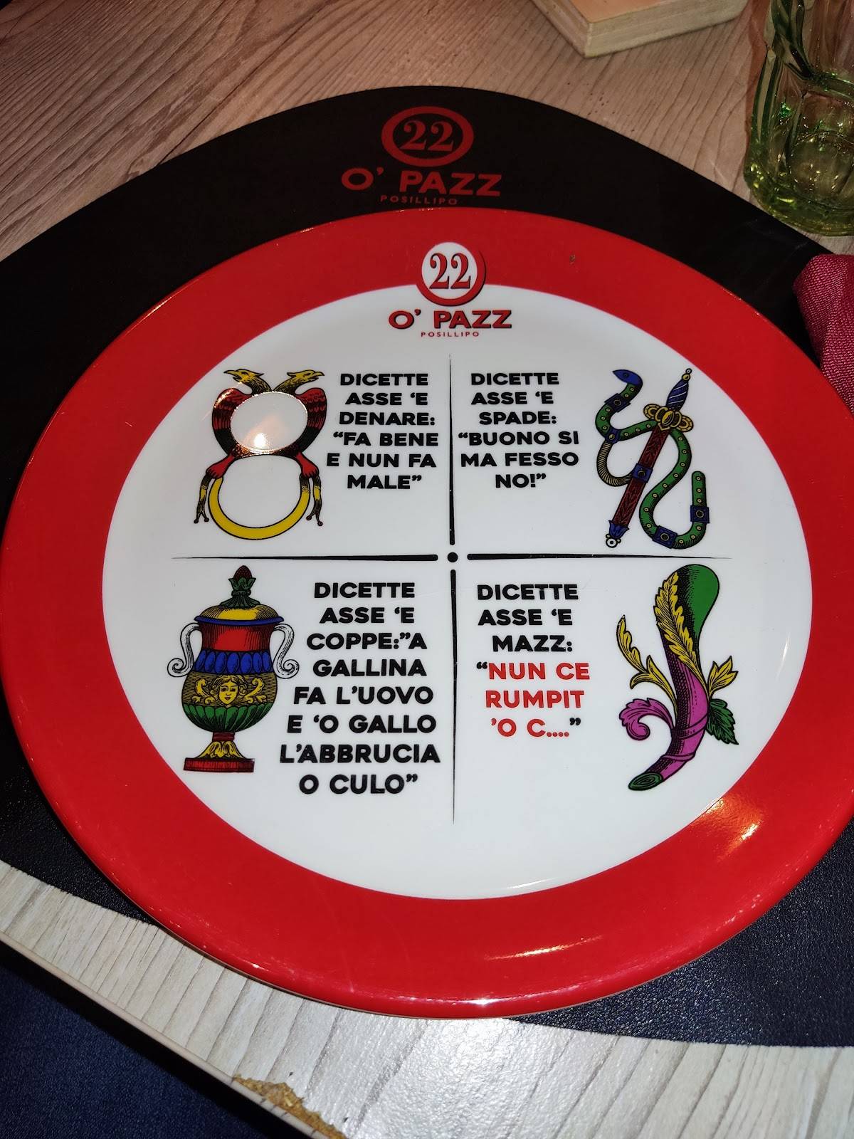 Menu da O’pazz Posillipo ristorante, Napoli