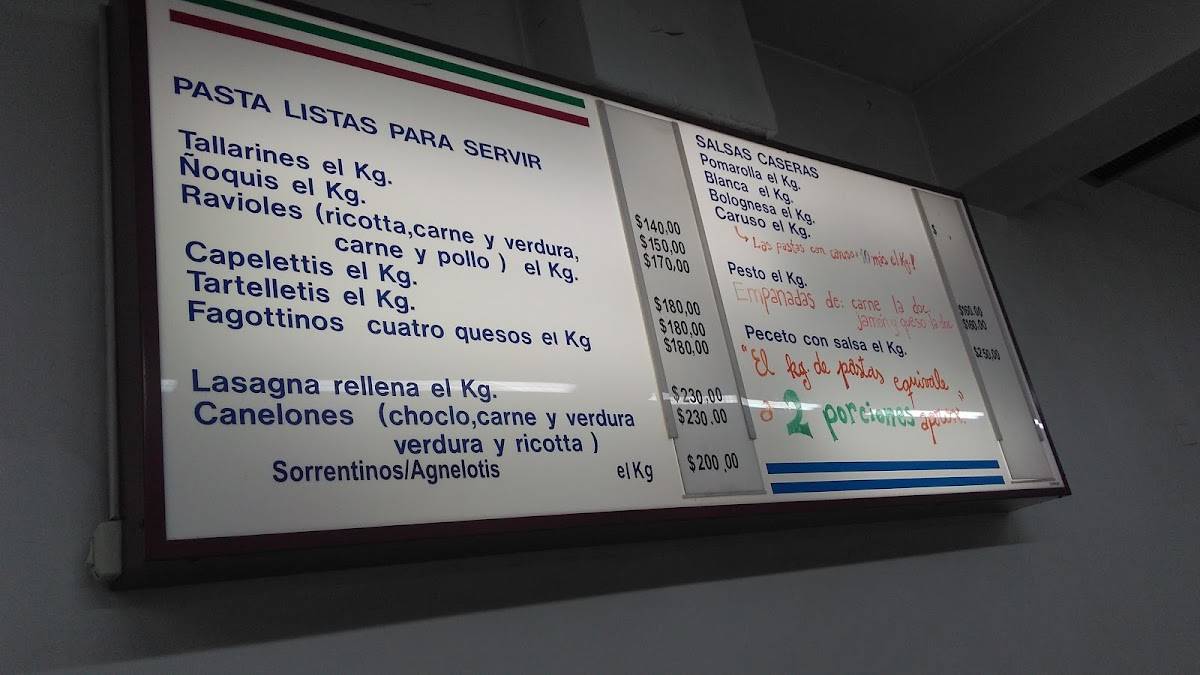 Menu at PASCUCCi PASTAS - CENTRO restaurant, Argentina