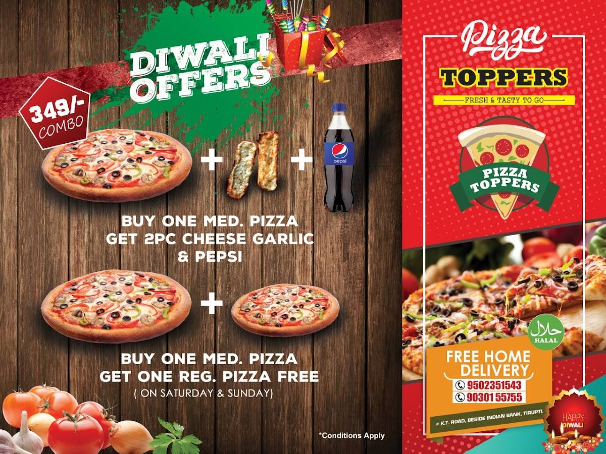Menu at PIZZA TOPPERS, Tirupati