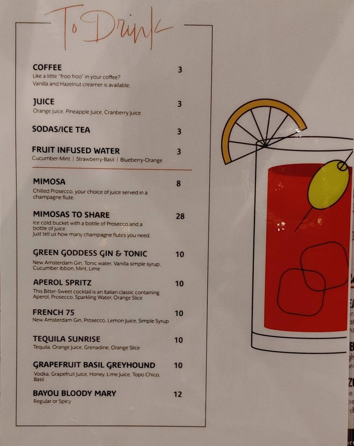 Menu at Pelican Pointe restaurant, Lufkin