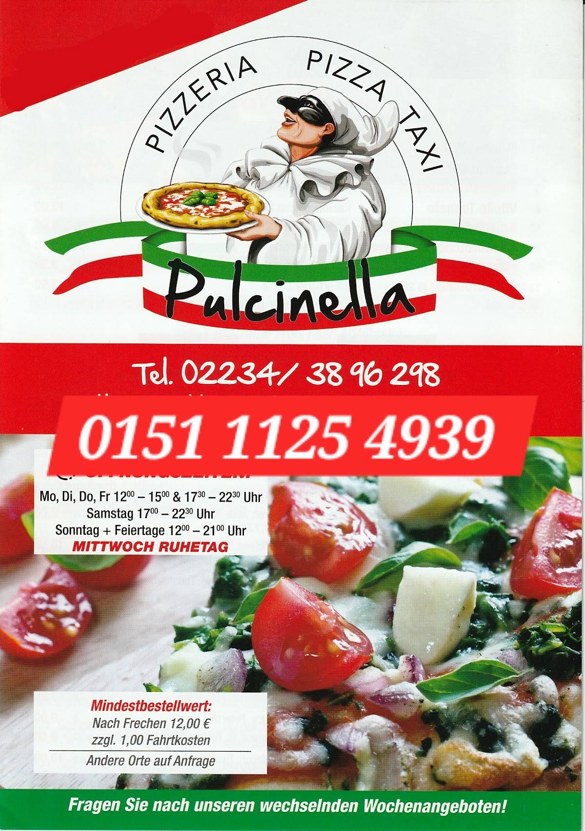 Speisekarte von Pizzeria Frechen "Pulcinella" Restaurant, Frechen