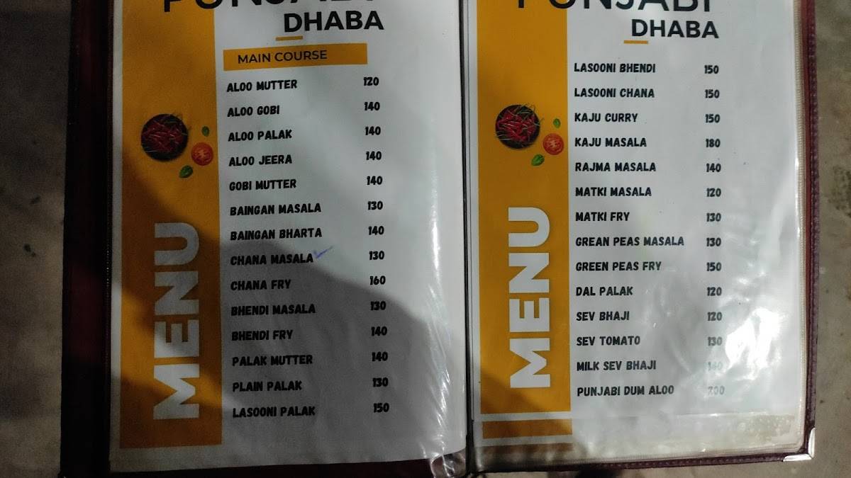 Menu at Punjabi Dhaba Veg Non-Veg, Pune