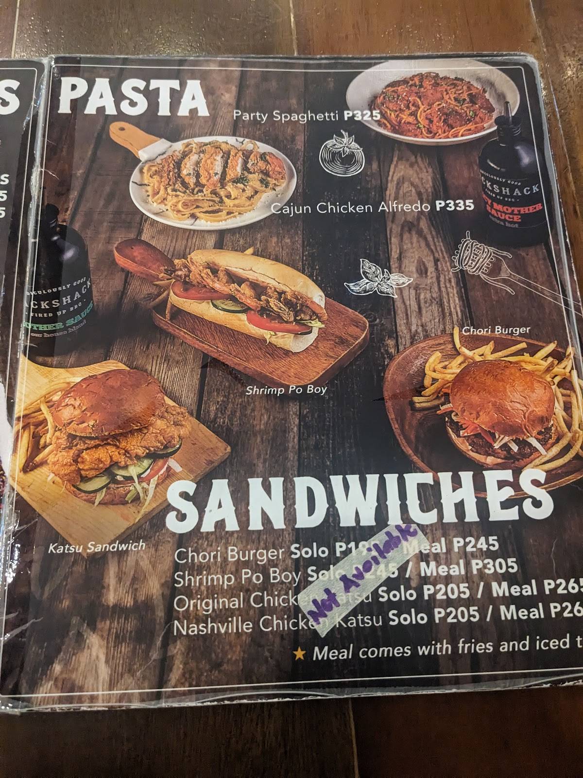 Menu at Rackshack (SM Aura, BGC Taguig) restaurant, Taguig, McKinley ...