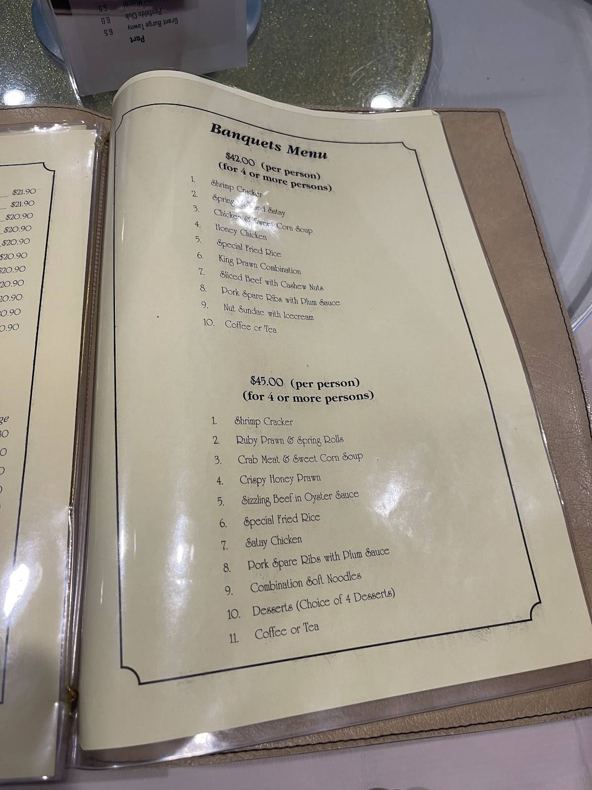 Menu at Richmond Chinese Restaurant, Marleston