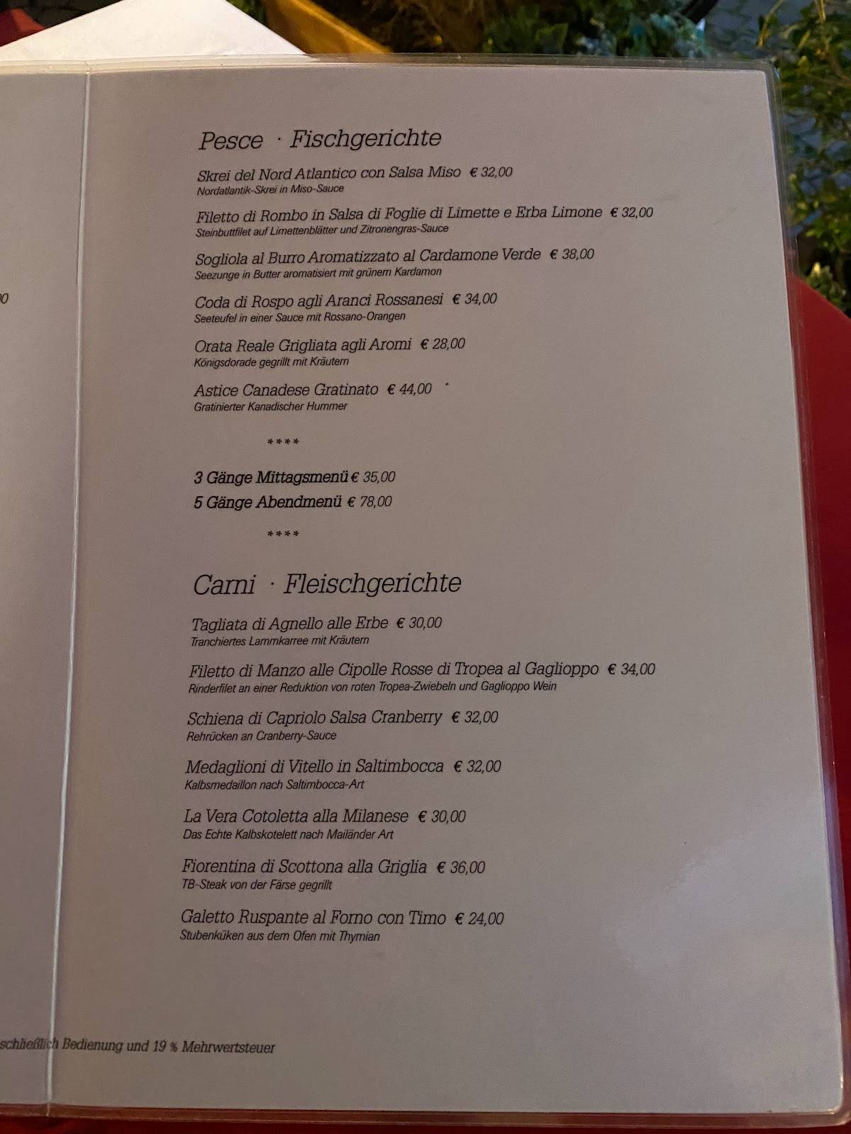 Speisekarte von Ristorante Gallo Nero restaurant, Frankfurt am Main ...