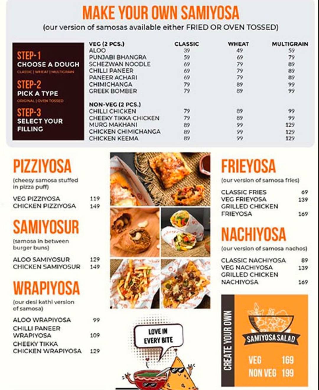 Menu at Samiyosa Nsp, Delhi, PP Tower