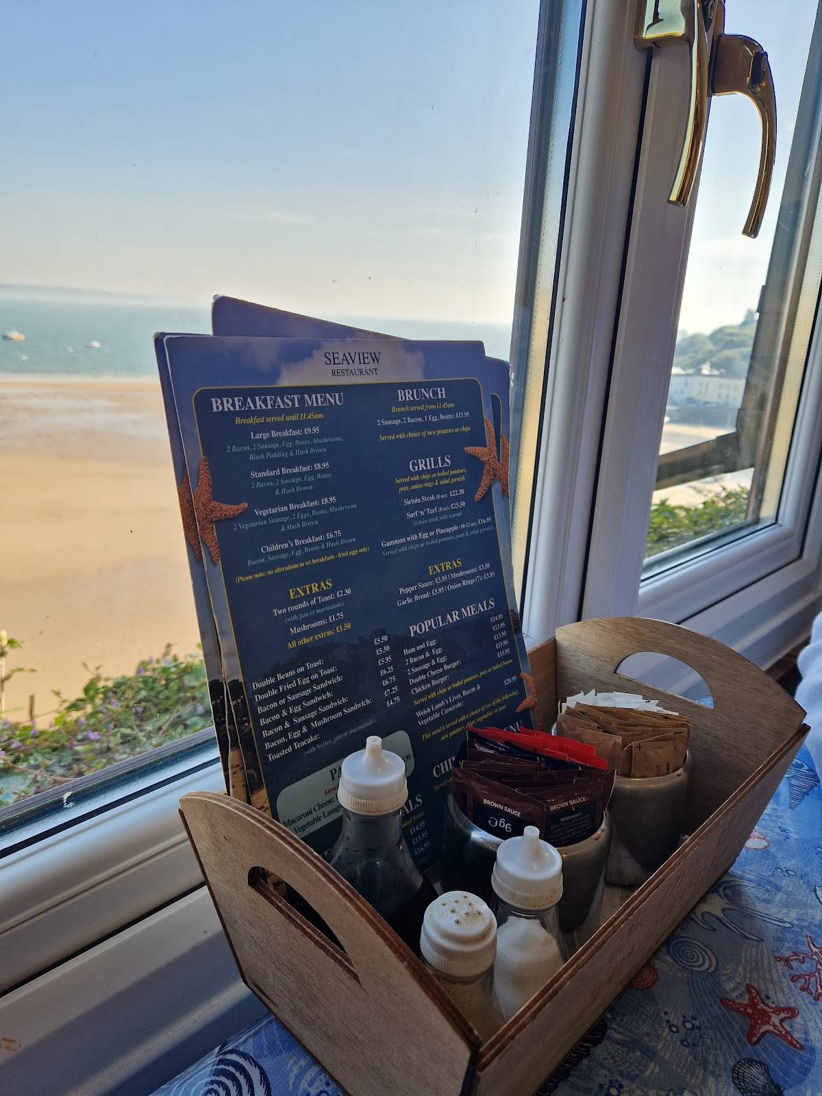 Menu at Seaview Cafe, Tenby