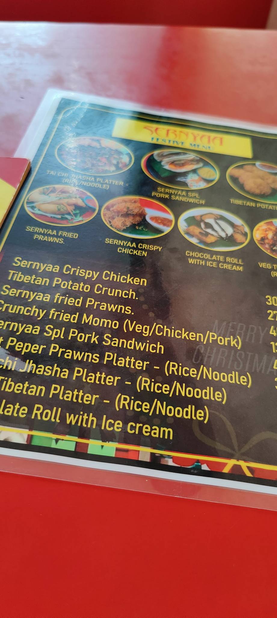 Menu at Sernyaa Tibetan Kitchen, Mumbai