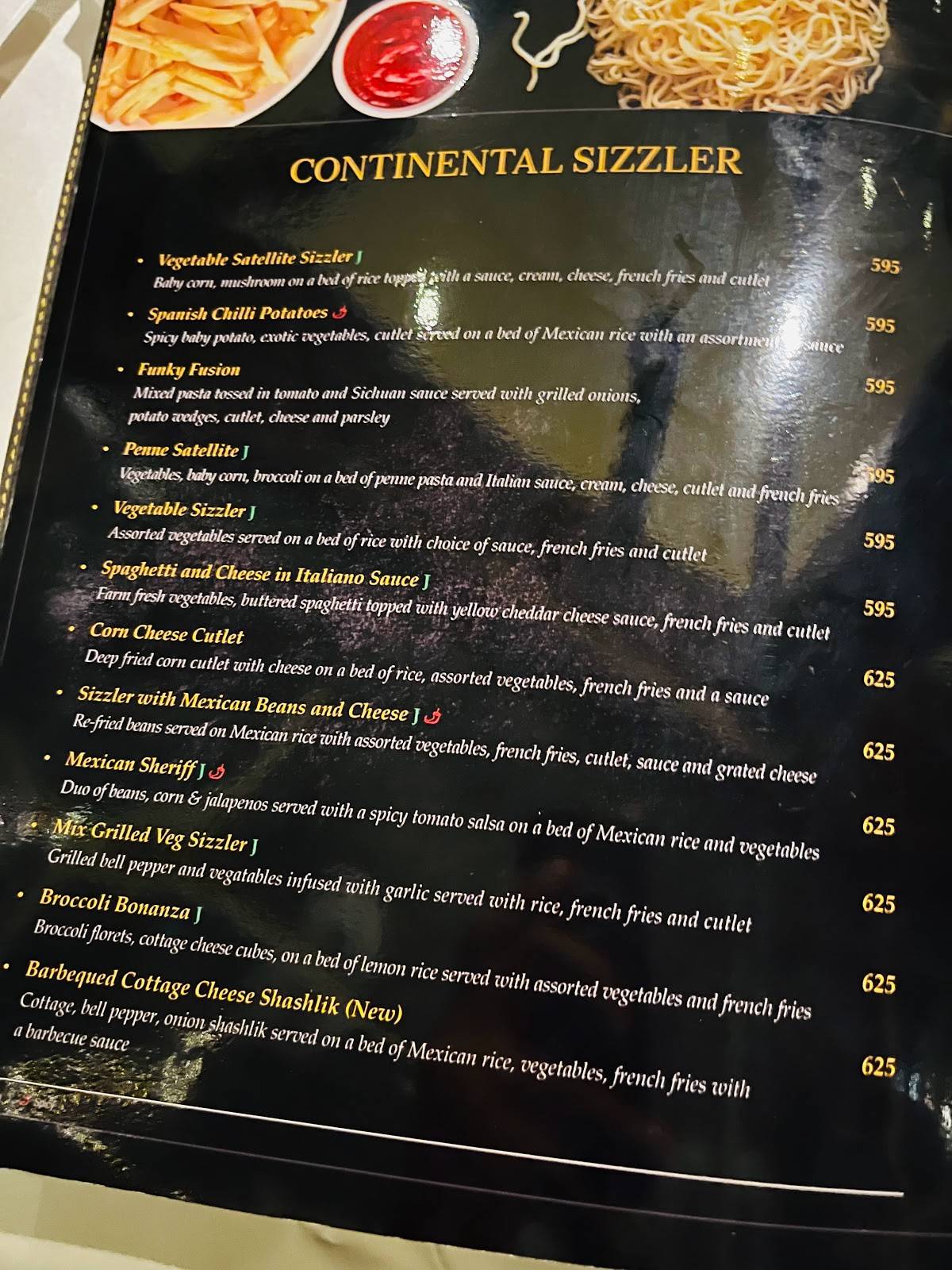 Menu at Sizzling Salsa, Dumas, Rajhans Belliza (B