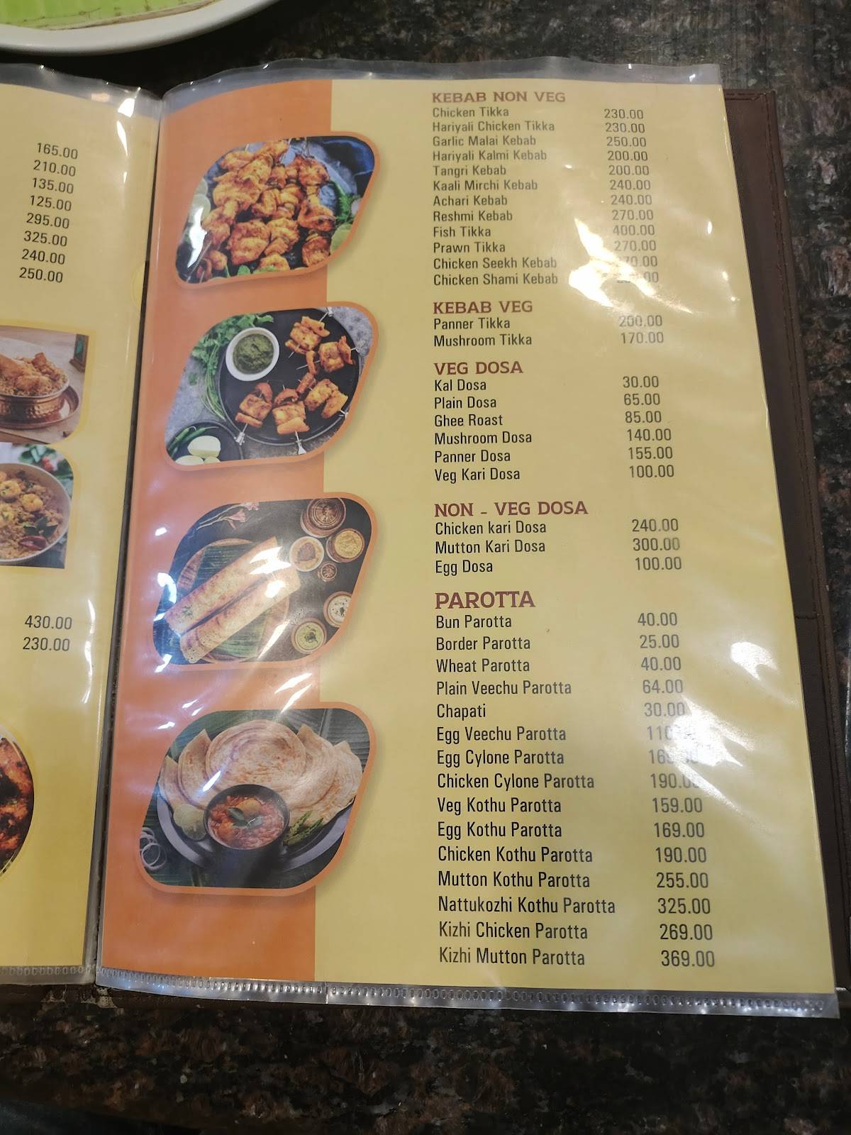 Menu at Sudar Restaurant, Chennai, No. 189