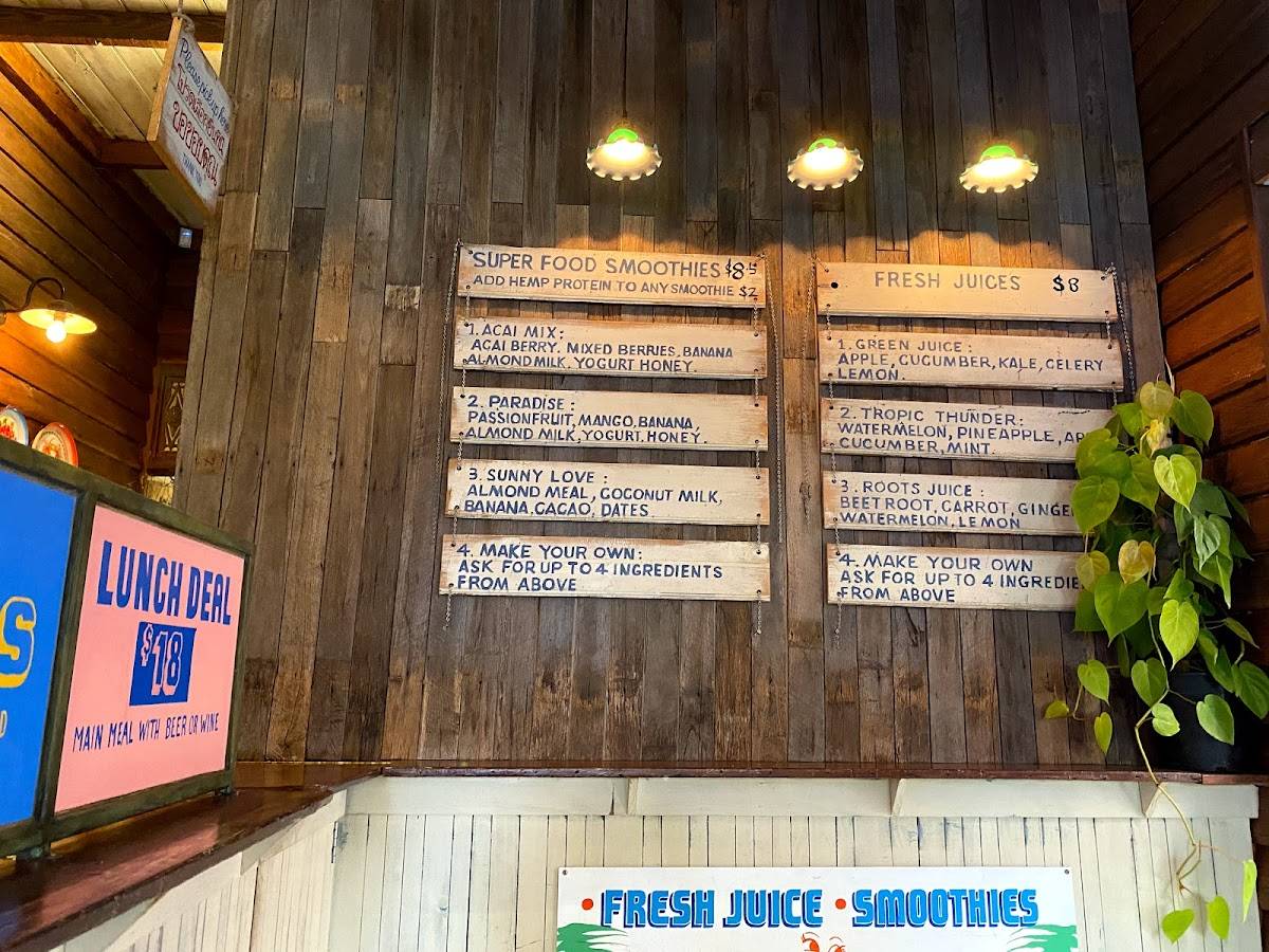 Menu at Sunnys Shop restaurant, Prospect