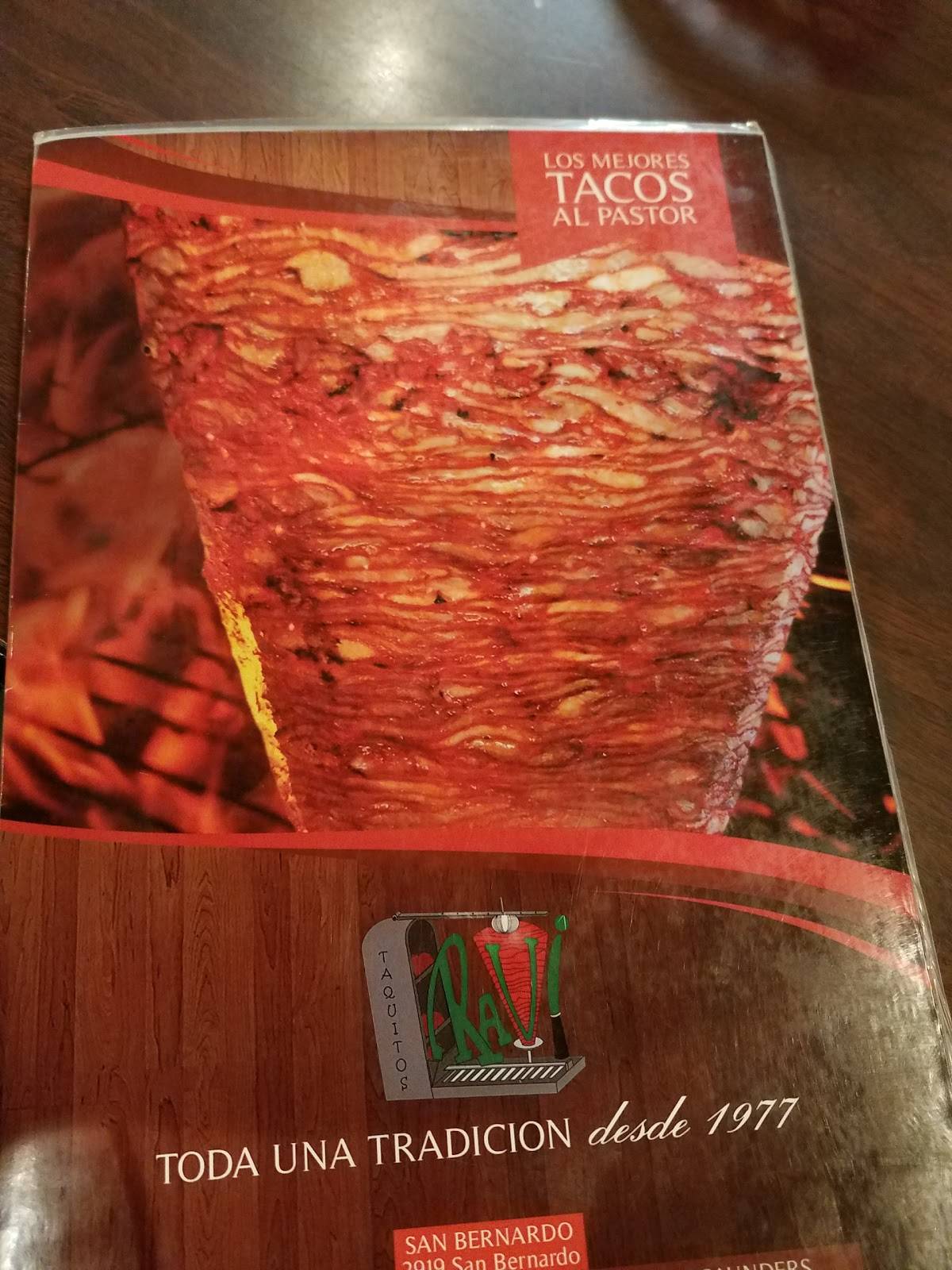 Menu at Taquitos Ravi Restaurant, Laredo, San Bernardo Ave