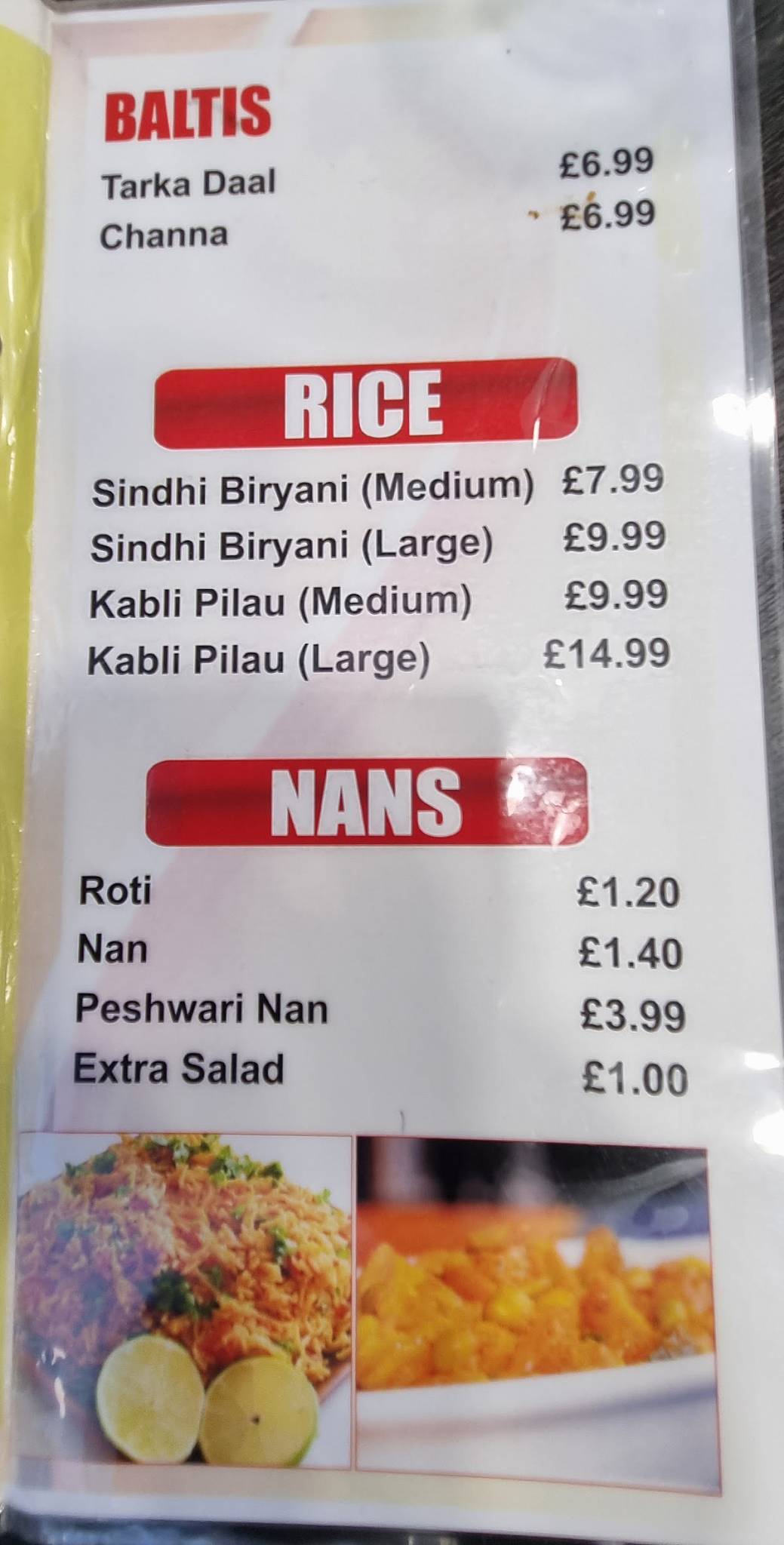 Menu at Taste of Pakistan Restaurant and Take away, London