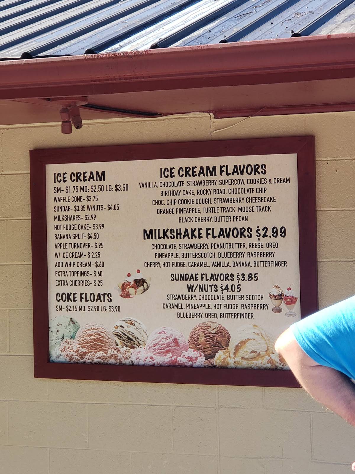 Menu at Tellico Beach Drive In restaurant, Tellico Plains