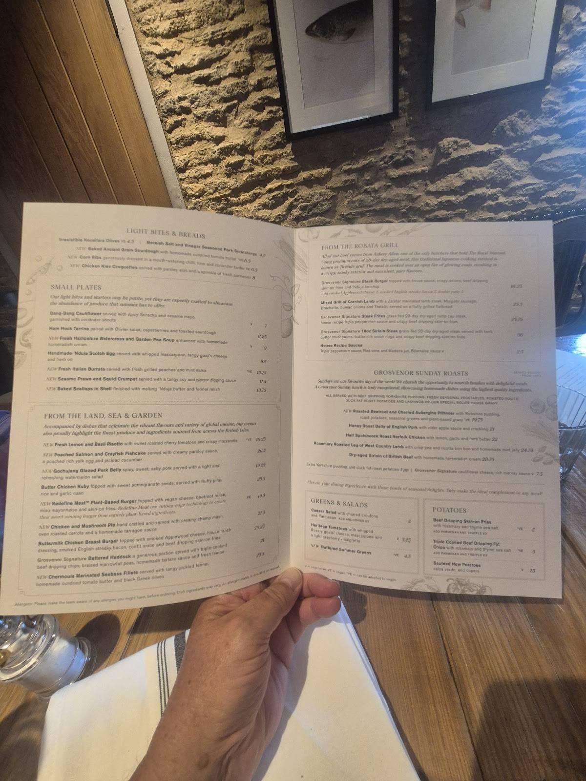 Menu at The Crown at Ampney Brook restaurant, Ampney Crucis