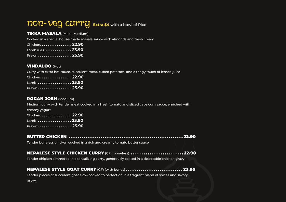 Menu at The Kathmandu Momo House Nepalese and Indian Cusines restaurant ...