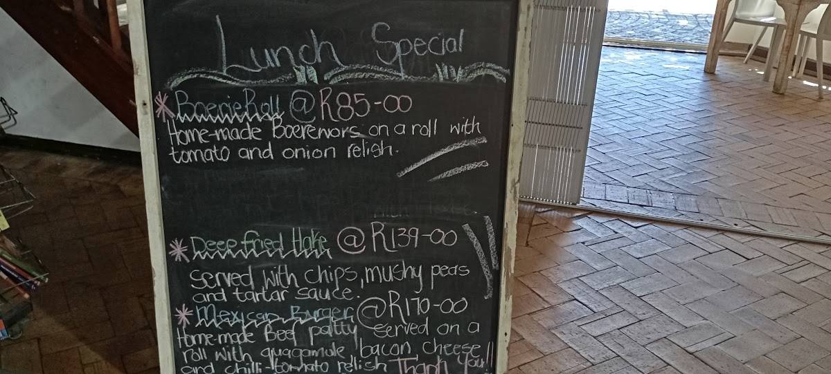 Menu at The Orchard Farm Stall restaurant, Grabouw