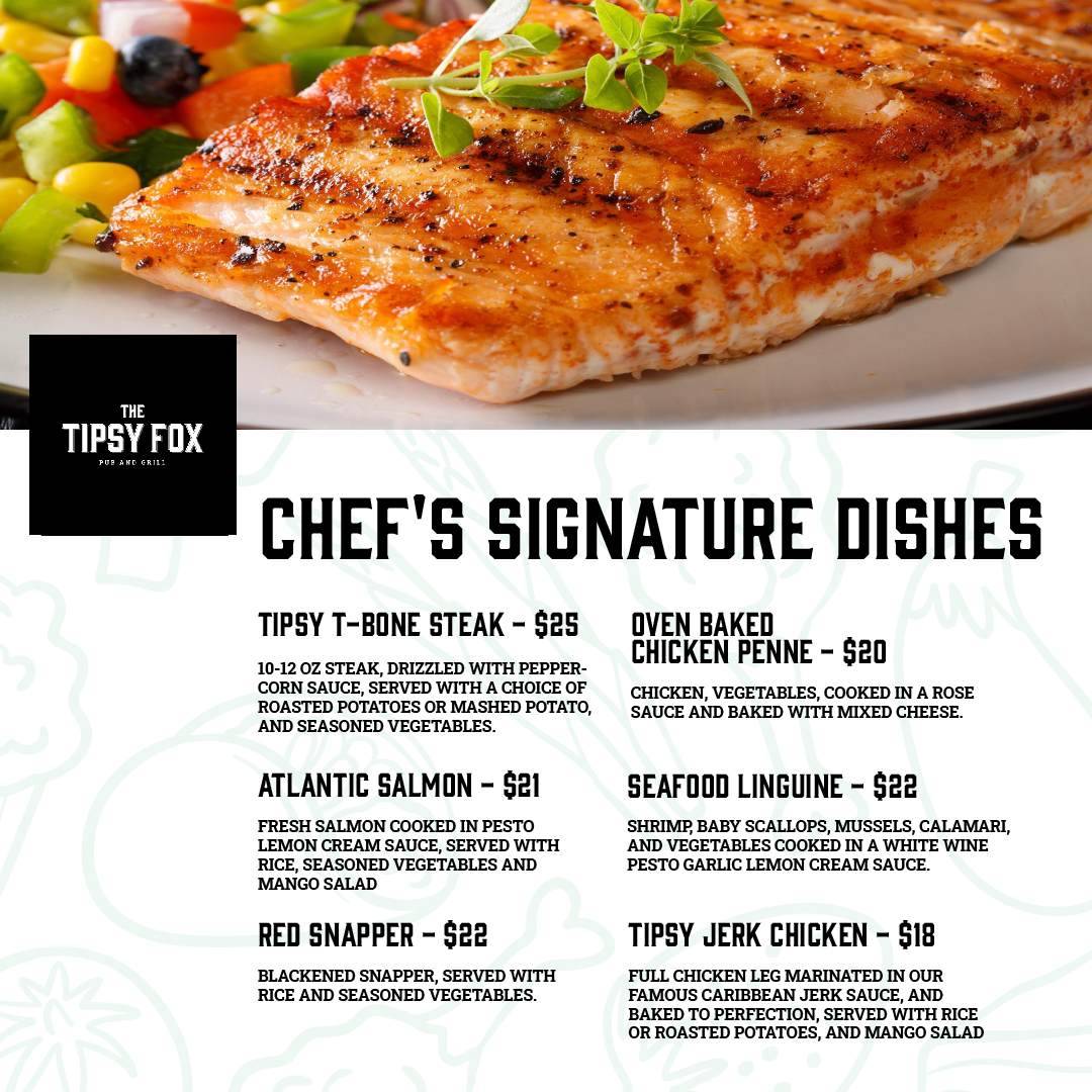 Menu at The Tipsy Fox Pub & Grill - Shelburne, Shelburne