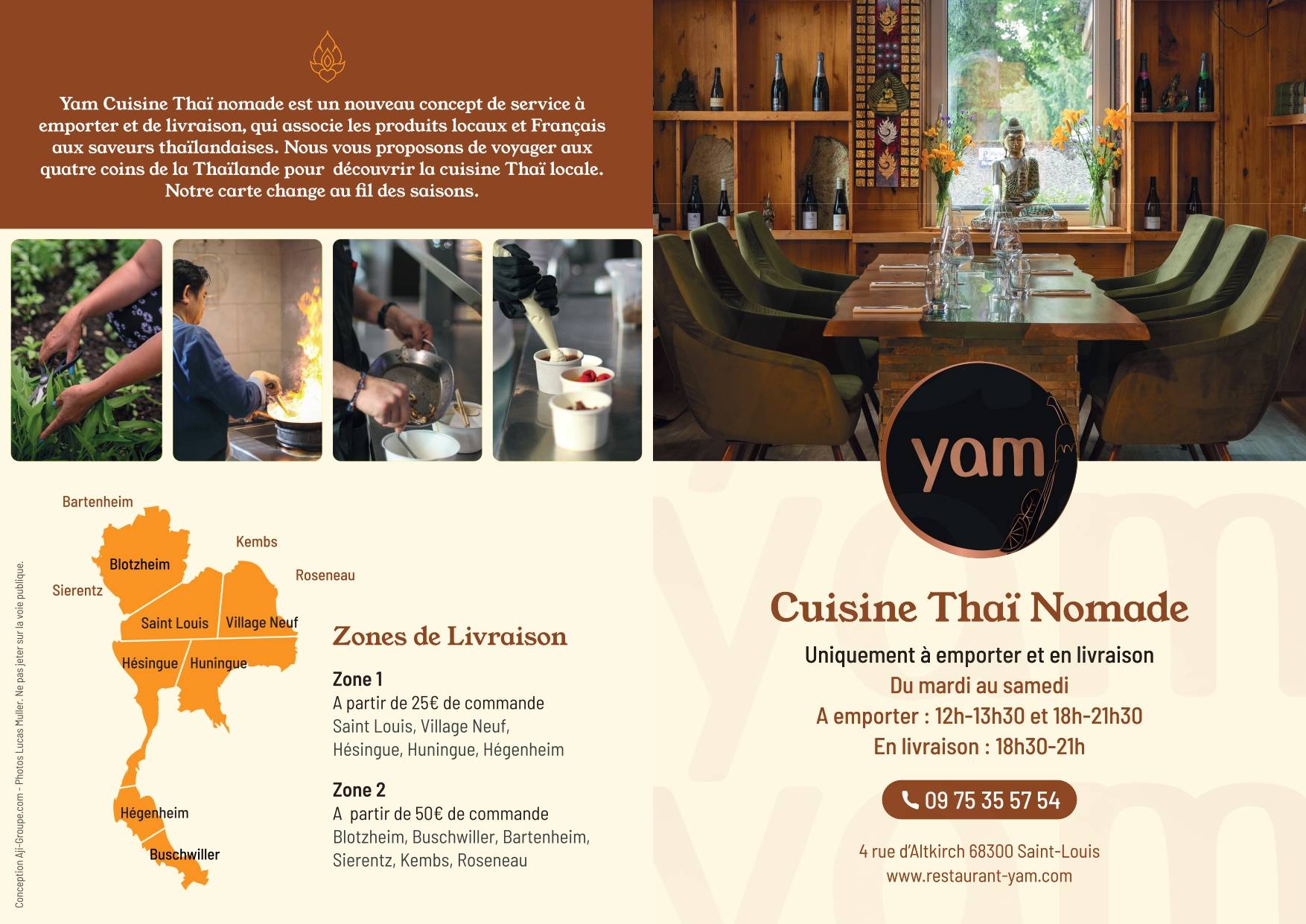 Menu au Restaurant Yam, Saint-Louis, 4 Rue d’Altkirch