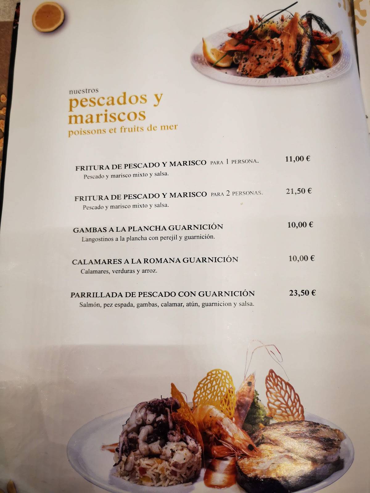 Menu at RESTAURANTE ARGANA NADIA, S.L., Parla