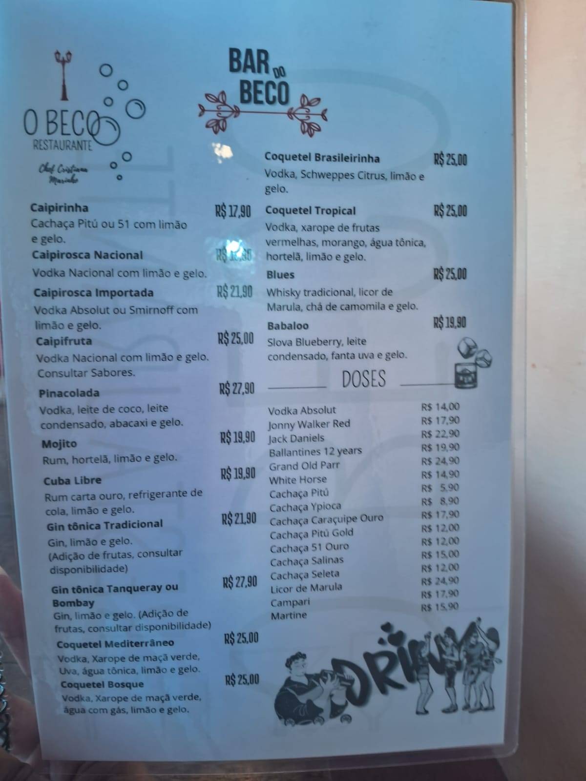 Menu em Restaurante O Beco, São Miguel dos Milagres