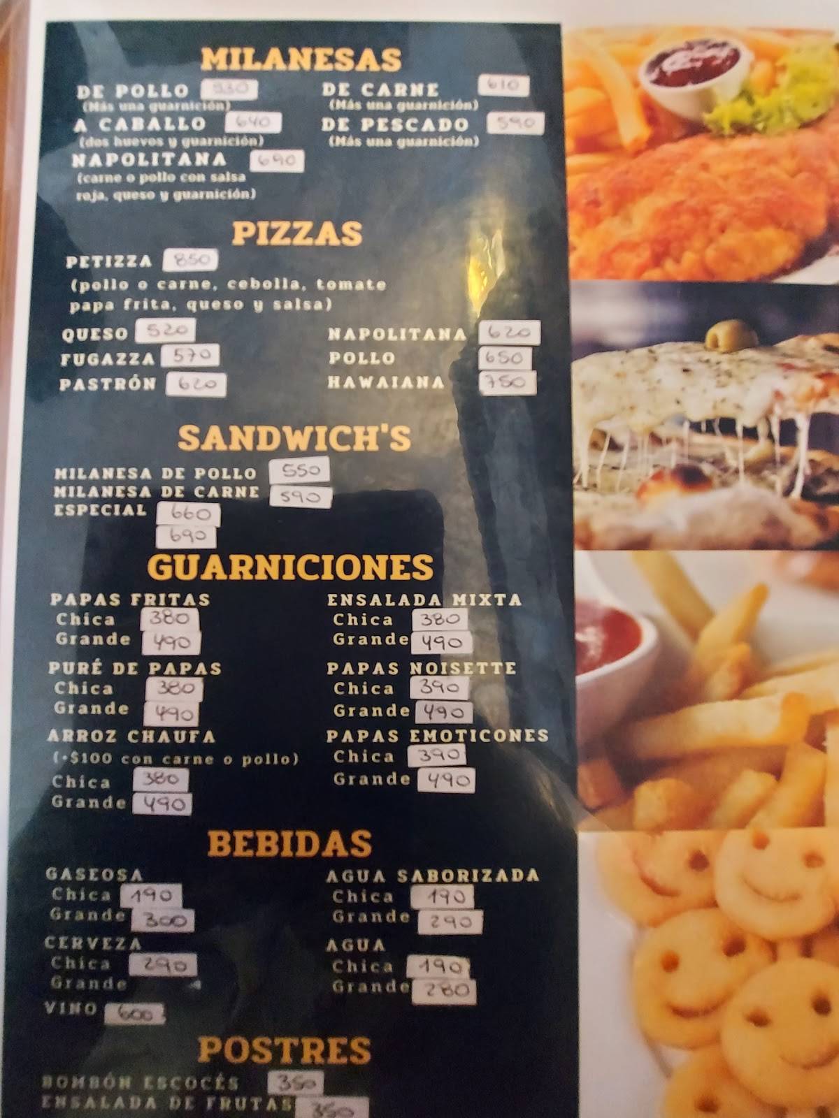 Menu at Restaurante Peruano, Libertador San Martn