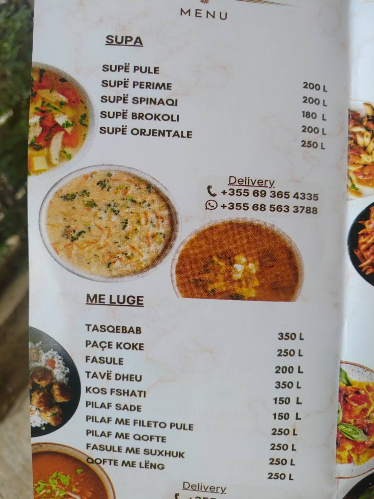 Menu at Restorant Borova restaurant, Tirana, Rruga Riza Cerova 241