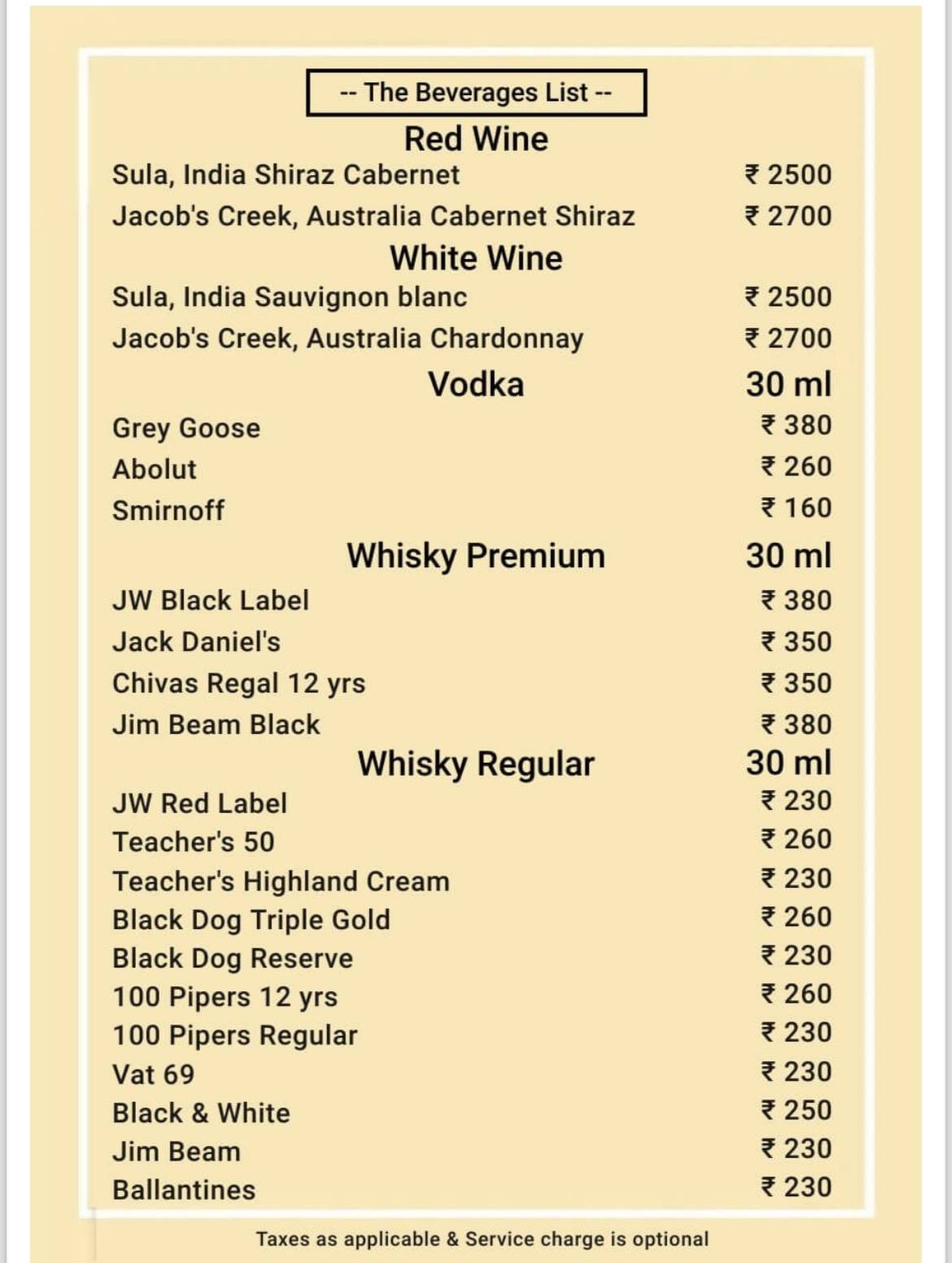 Menu at Rhythm Rooftop Cafe And Lounge, Jodhpur, AJIT MANSION HOTEL
