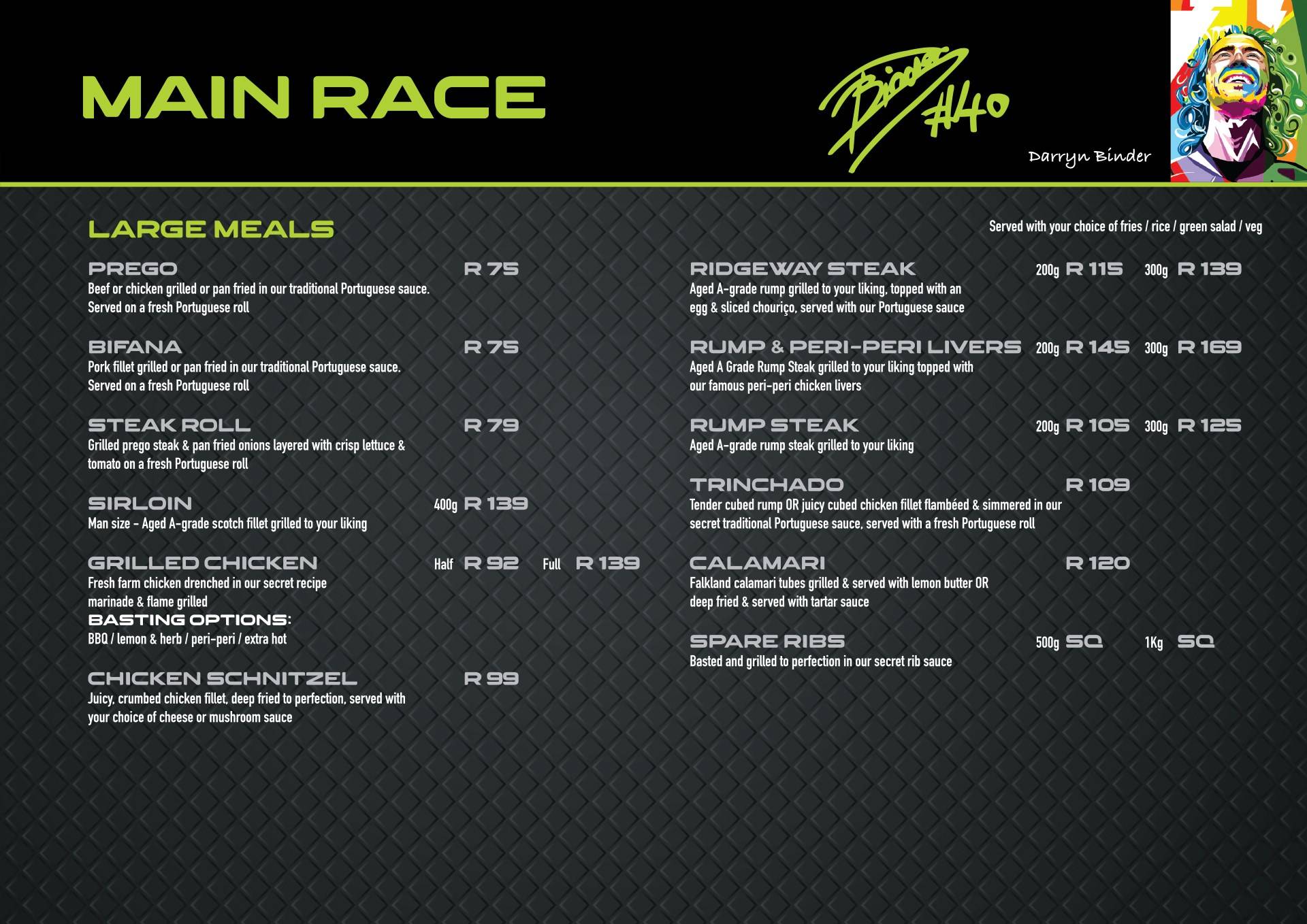 Menu at The Rooftop Grill & Bar, Roodepoort