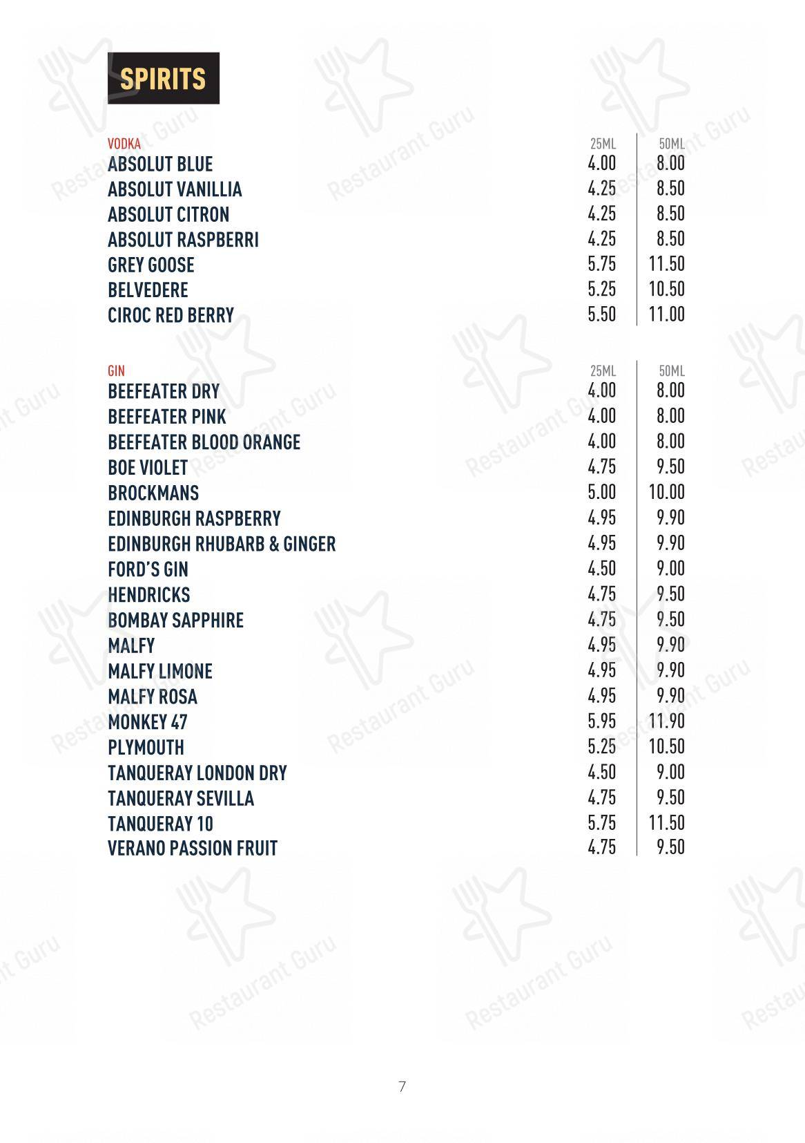 Menu at Rio Brazilian Steakhouse, Newcastle upon Tyne, 95 Quayside