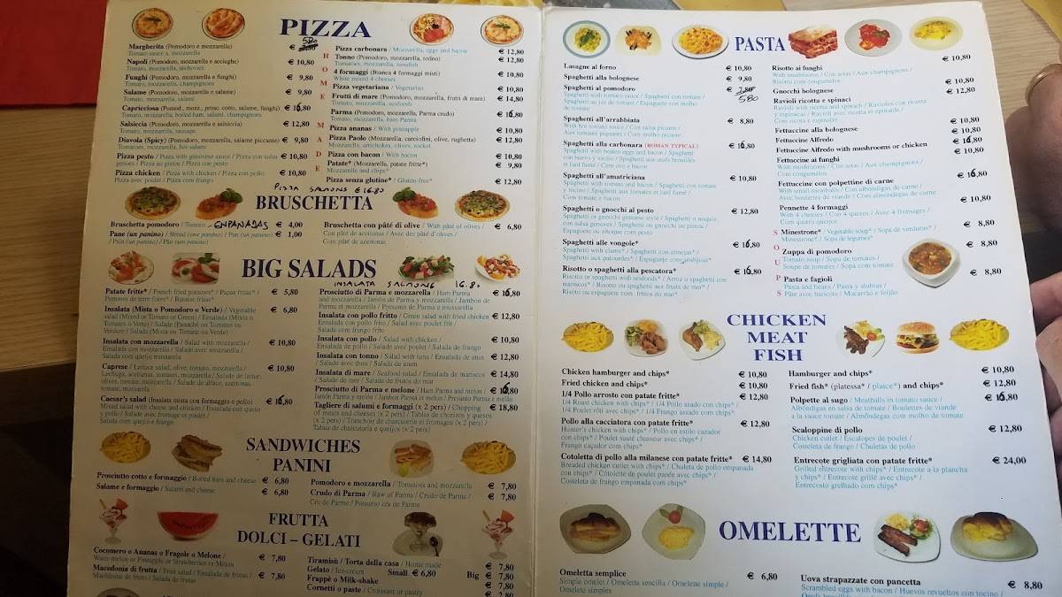 Speisekarte von Ristorante Da Paolo Vaticano, ROM, Viale Vaticano