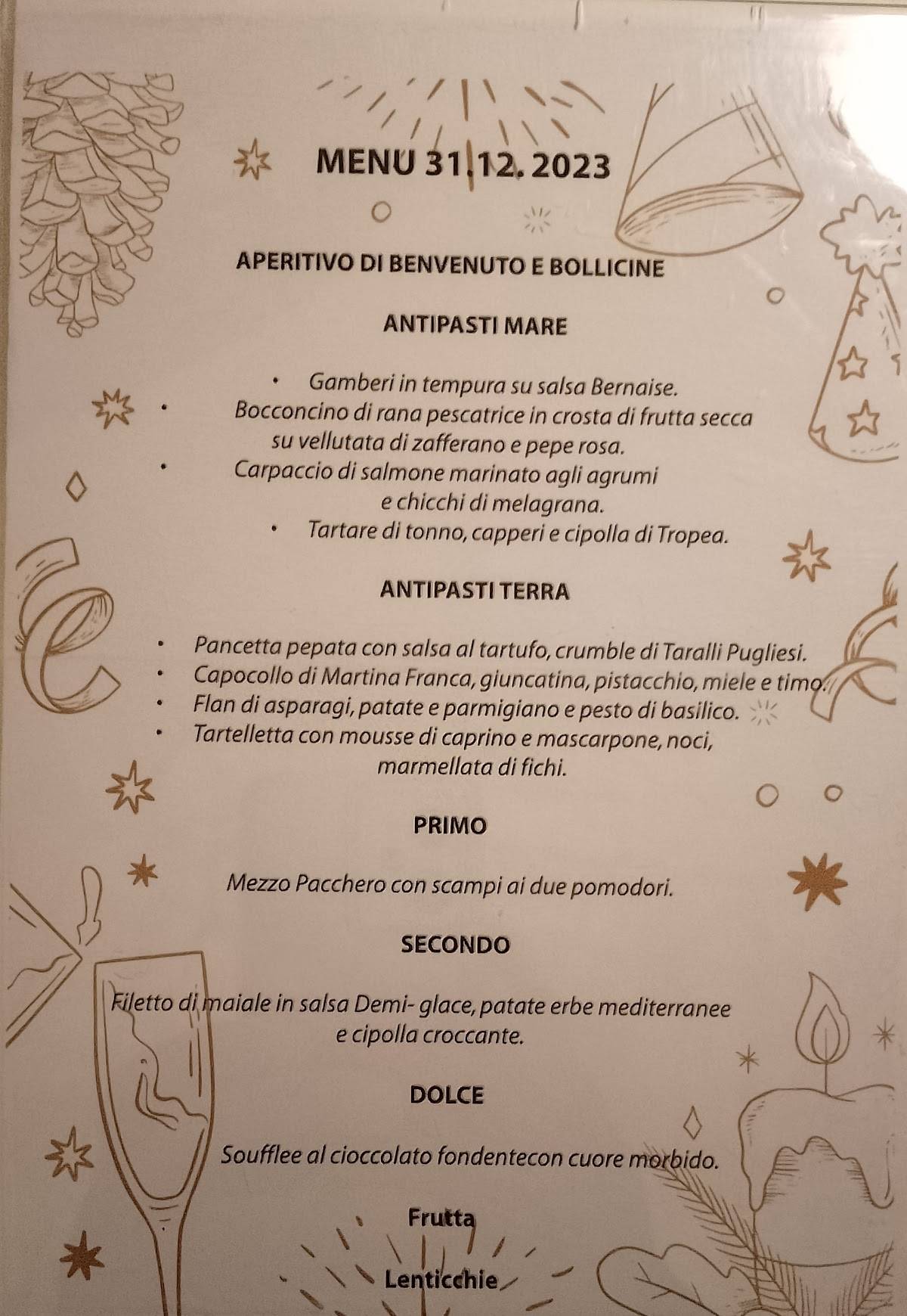 Menu at Ristorante La Vecchia Terrazza Ostuni, Ostuni