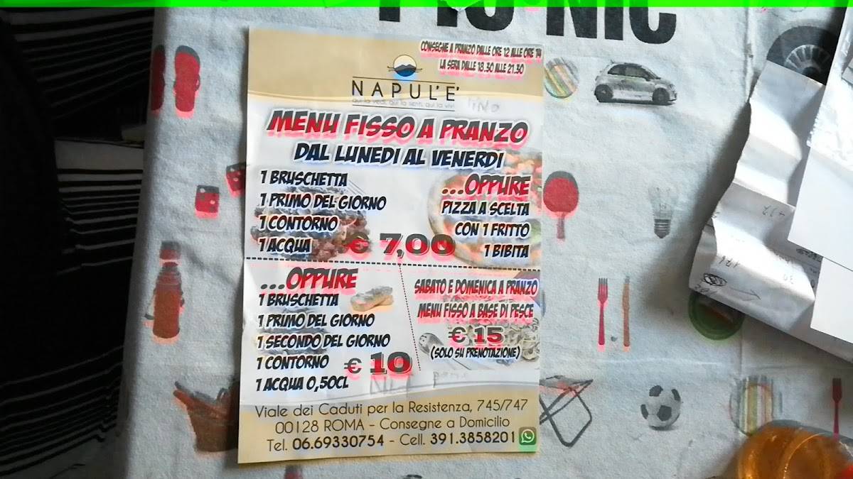 Speisekarte von Ristorante Pizzeria Napul'è, ROM