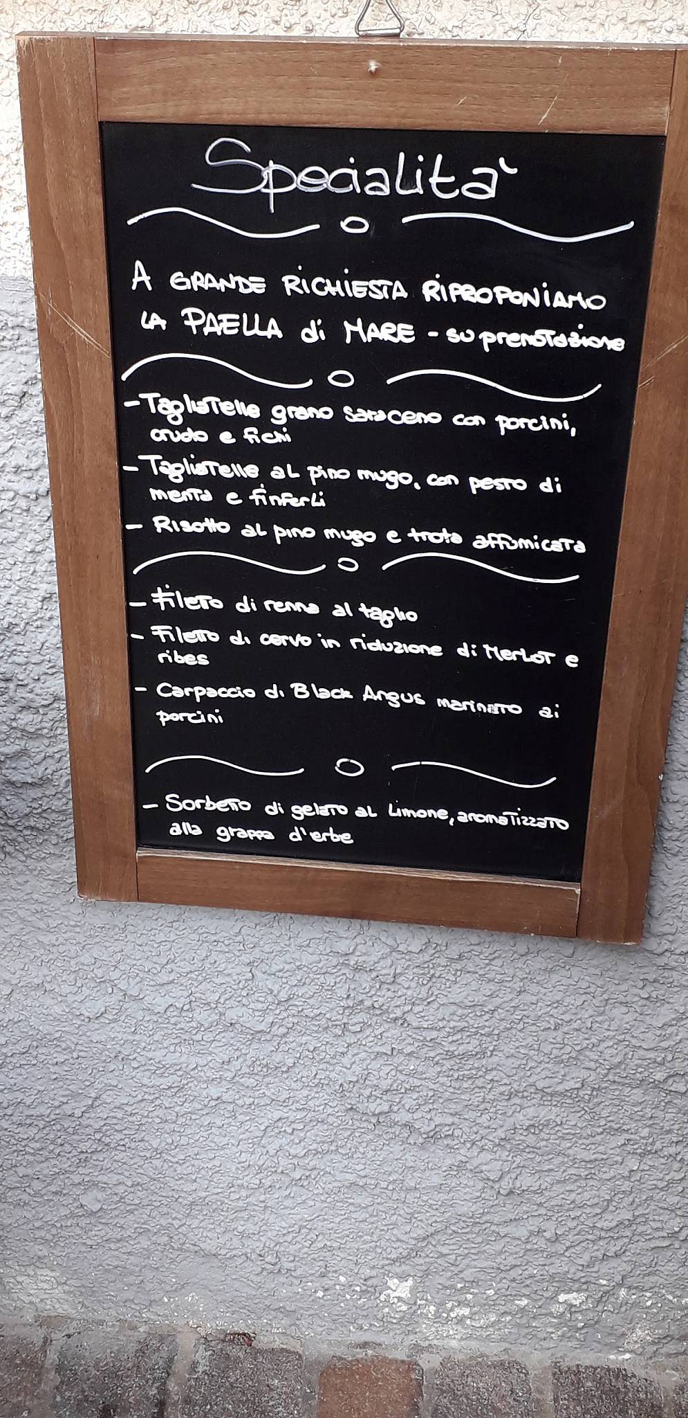 Speisekarte von Ristorante Trattoria Al Fogolar, Vielgereuth