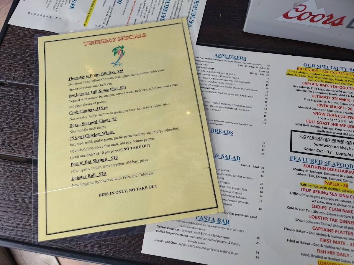 Menu at River Grill restaurant, Tonawanda, 70 Aqua Ln