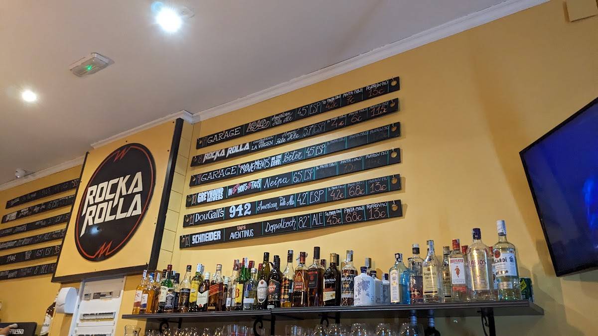 Carta del pub y bar Rocka Rolla, Majadahonda