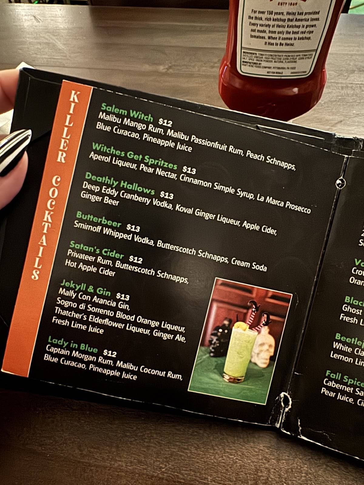 Carta de Rockafellas Restaurant, Salem, 231 Essex St